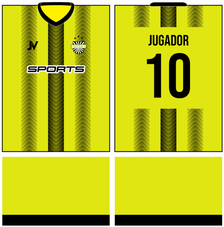 Vector de Camiseta Fosforescente Amarillo y Negro › jerseyvectors.com